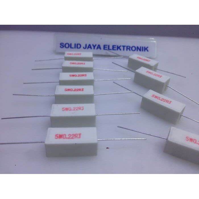 RESISTOR KAPUR 5 WATT RESISTOR 5 WATT 5W R KAPUR 0.22 OHM 0.22OHM | Lazada Indonesia