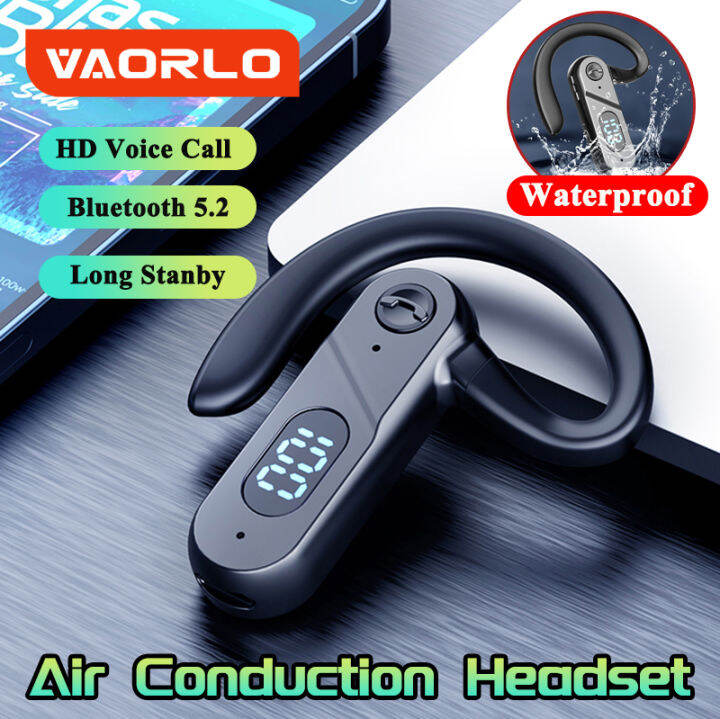 VAORLO V28 Bluetooth 5.2หูฟังชุดหูฟัง Conduction Conduction หูฟังกันน้ำหูฟังไมโครโฟน HD จอแสดงผล ...