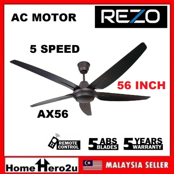 Rezo 5 SPEED Ceiling Fan 56 inch 5 Blades AX56 deka Kipas Siling with ...
