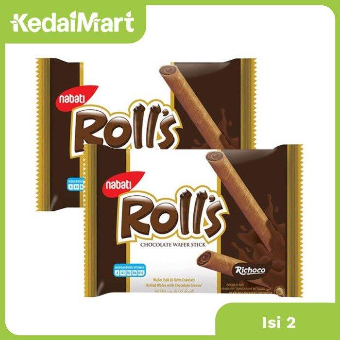 Richoco Rolls Wafer Roll Cokelat Bks 2 x 43 Gram | Lazada Indonesia