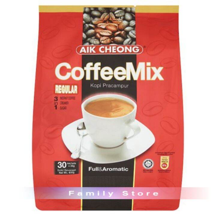AIK CHEONG Coffee Mix 3in1 600g (20g x 30 sachets) - Regular | Lazada