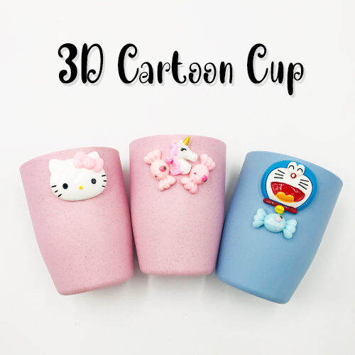 DR Mug Cartoon Plastic 3D Animal Hello Kitty Doraemon Duck Pets Cawan ...