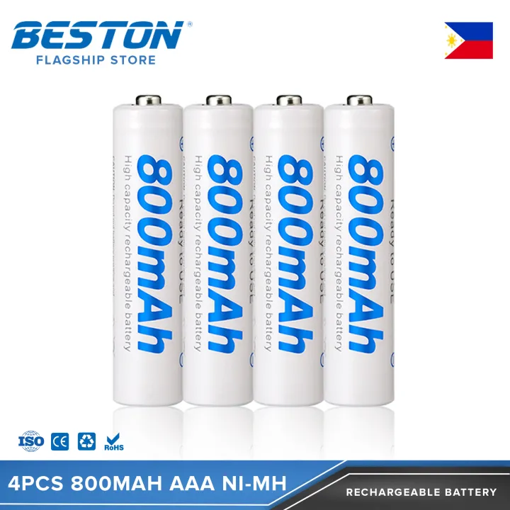 Beston 4pcs of AAA 800mAh Rechargeable Battery | Lazada PH