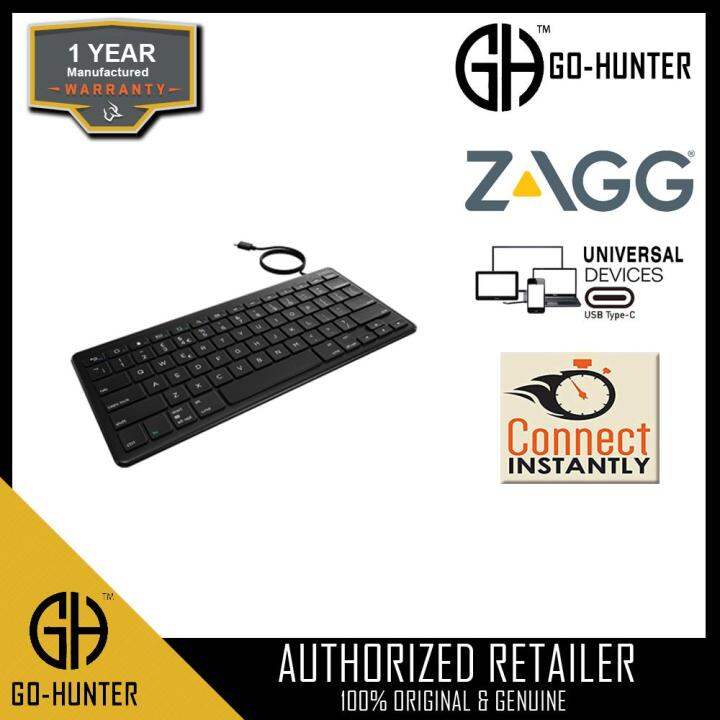 ZAGG Universal Keyboard USB-C Wired - Full Size Keyboard with USB C 1 ...