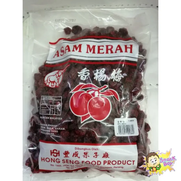 hong yang mei 1.4kg soget merah, asam merah | Lazada