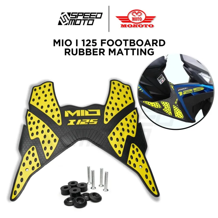 【Ready Stock】 MIO i125 FOOTBOARD RUBBER MATTING WITH BOLTS FOR YAMAHA ...