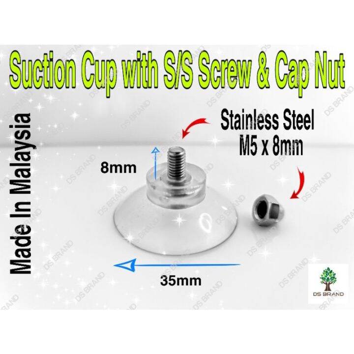 Suction Cup with Stainless Steel Screw and Cap Nut | Lazada