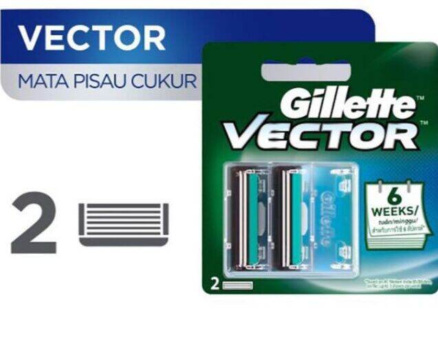 Gillette Vector Refill Isi Ulang 2s dan 4S Razor alat Cukur Gillette 2 ...
