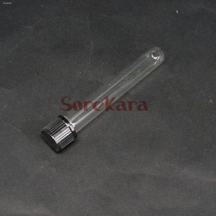 LOT 5 12x100mm Glass Test Tube Round bottom with Screw Cap for ...