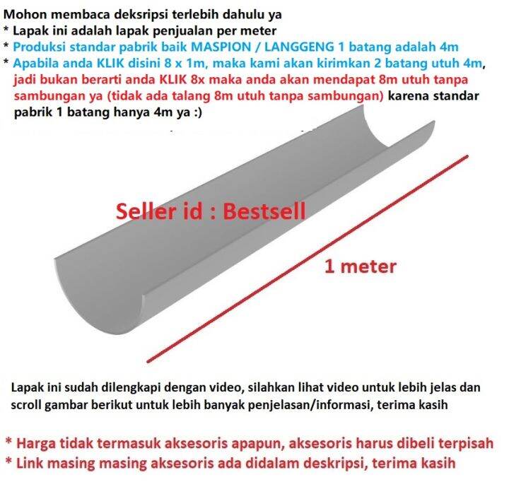 Talang Air Maspion 8 Inch Per Meter Talang Air Pvc Diameter 8 Atau 20 Cm 20cm Setengah 12