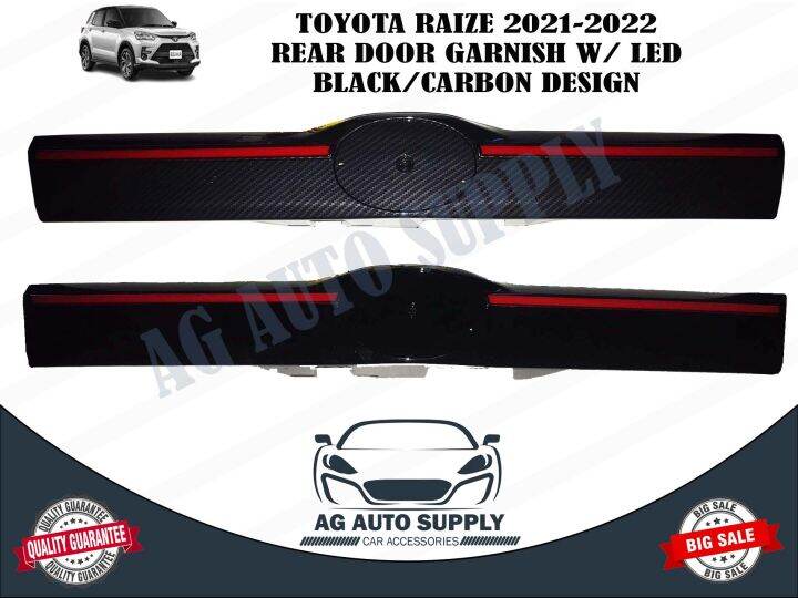 TOYOTA RAIZE 2021-2022 Rear Door Garnish Led Black/Carbon Design ...