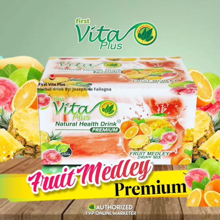 First Vita Plus Premium Fruit Medley Drink Mix 20 Sachets | Lazada PH