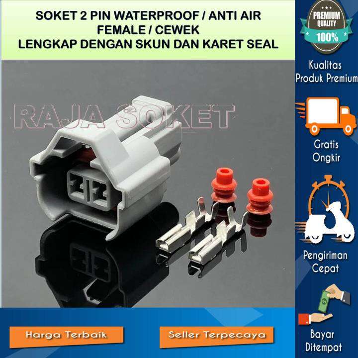 Soket SOCKET CONNECTOR KONEKTOR 2 PIN selenoid scv supply pump Kobelco ...
