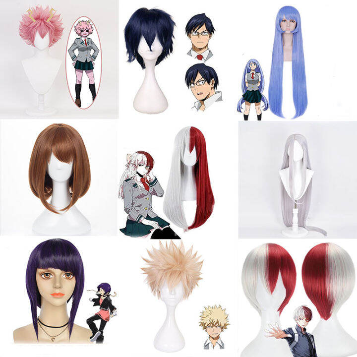 YB6 My Hero Academia Wig Cosplay URARAKA Izuku Mirko Shoto Tsuyu ...