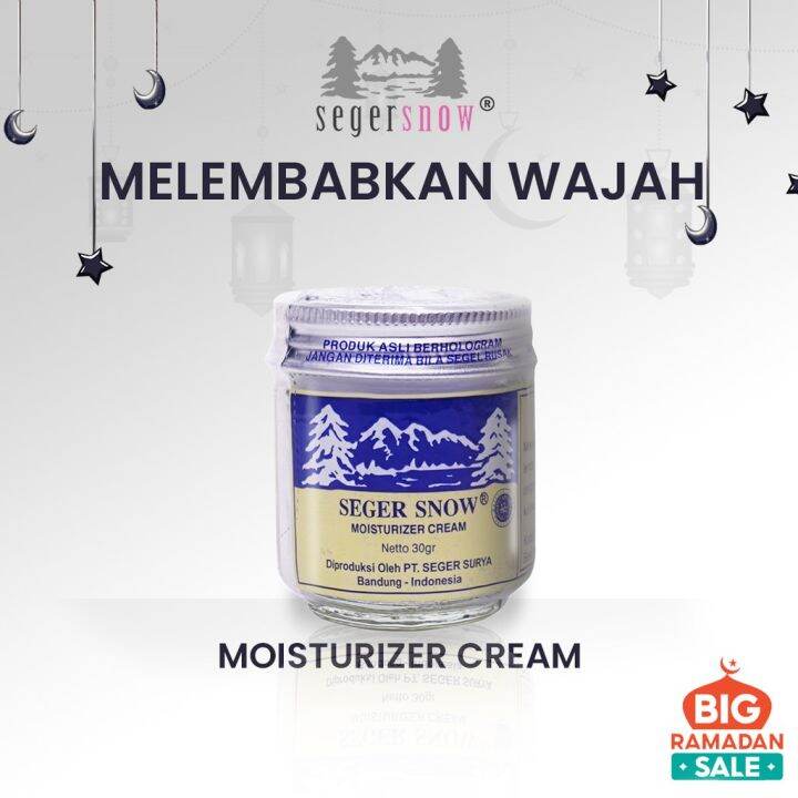 Seger Snow Moisturizer Cream (Botol Kaca) 30grm | Lazada Indonesia