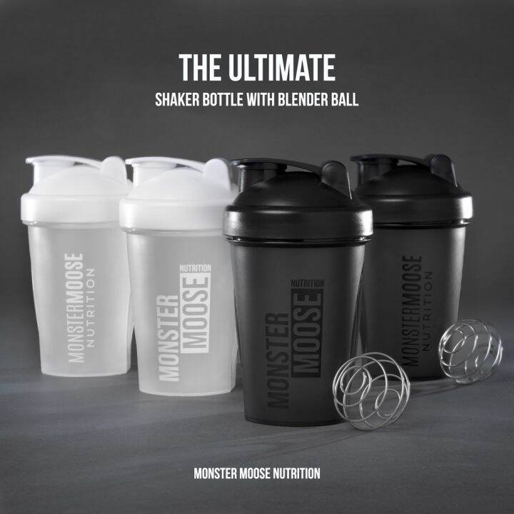 The ULTIMATE Shaker with Blender Ball - Monster Moose - เชคเกอร์พร้อมบอลสเตนเลส Peacock Steps ...