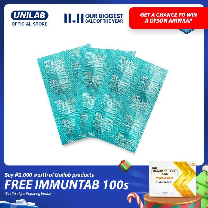 Unilab Tuseran Forte 12 Tablets - Medicine for Relief of Cough, Colds ...