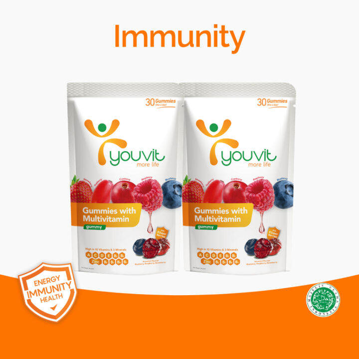 Youvit Adult Multivitamin Gummies (30's x2) | Lazada