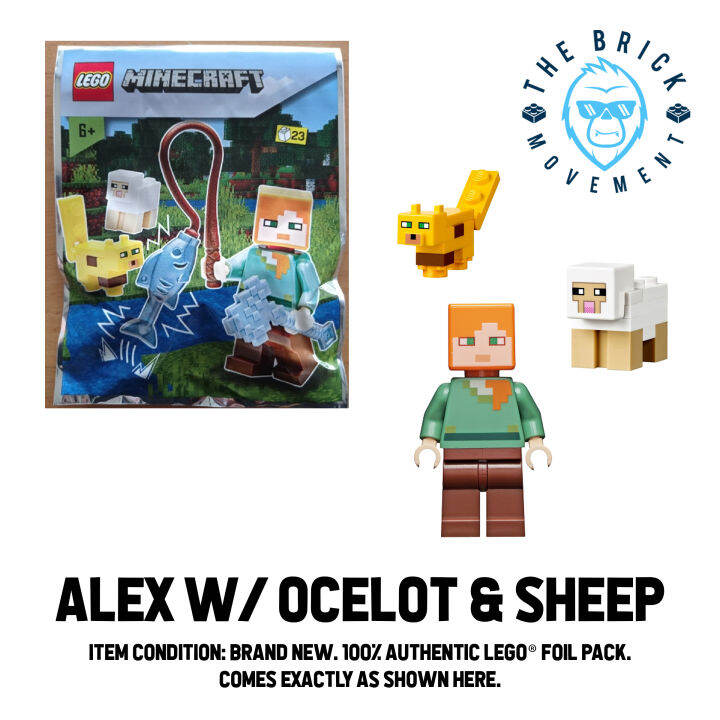 LEGO® MINECRAFT Alex w/ Ocelot & Sheep Foil Pack | Lazada PH
