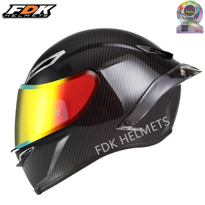 Helmet FDK PISTA GPR Glossy Black Helmet Pista Motorcycle Full Face ...