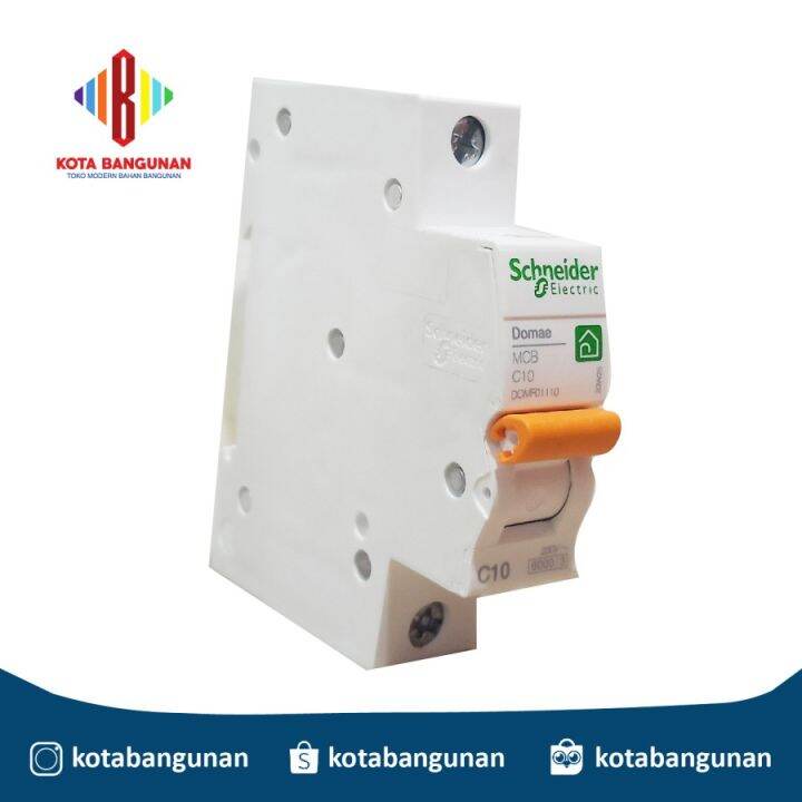 MCB 10 amper 1 phase ( 6,10,16,20 Amper ) - Schneider | Lazada Indonesia