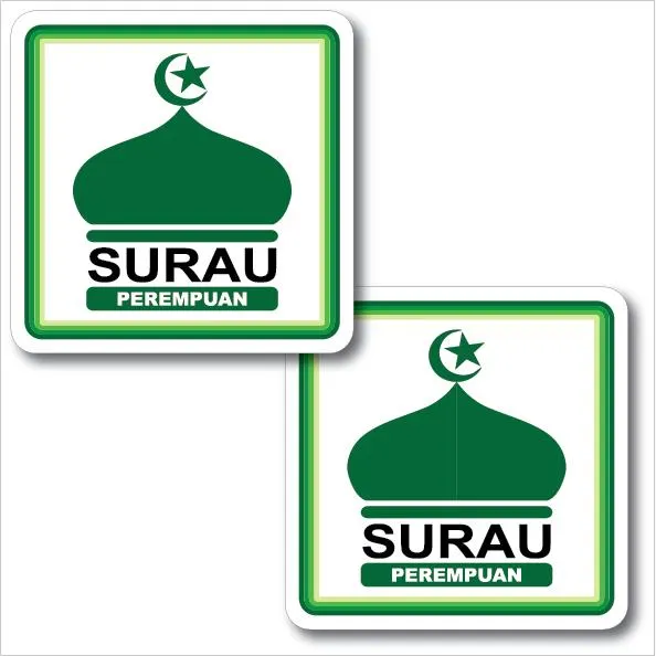 SURAU PEREMPUAN ACRYLIC SIGN BOARD 2'S 145X145X2MM. WE ACCEPT CUSTOM ...