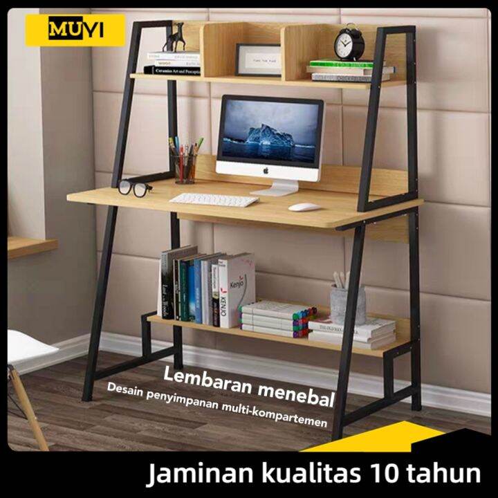 MUYI Meja Belajar Komputer Minimalis Gaya Nordik Kerja Kantor Gaming Desk Meja Kantor Desk Meja ...