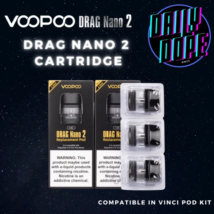 {Legit} Drag Nano 2 Cartridge 0.8 ohms 2ml Voopoo Vinci Pod Cartridge ...