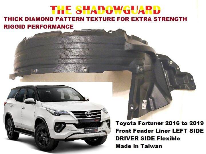 Toyota Fortuner 2016 to 2019 Front Fender Liner LEFT SIDE DRIVER SIDE ...