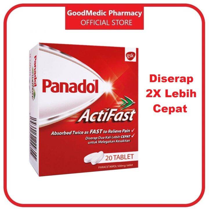 Panadol Actifast 500mg 10s (Paracetamol 500mg) for Pain Relief & Fever | Lazada