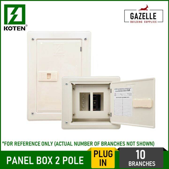 Koten Economy Panel Box 2 Pole Plug In 10 Branches | Lazada PH