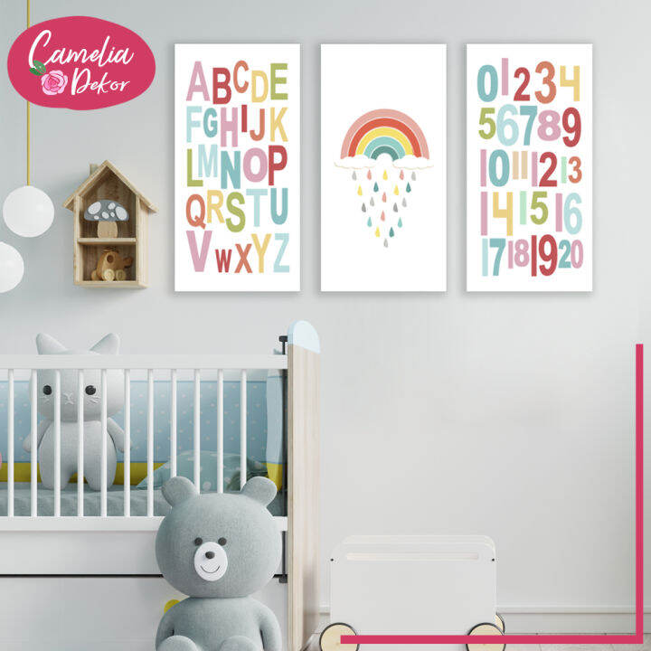 Dekorasi Kamar Anak ABC ABJAD Hiasan Dinding Untuk Anak Kids Wall Decor ...