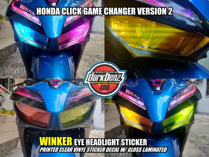 Honda Click Version 2 - Winker Clear Printed Vinyl Sticker Decal - made ...