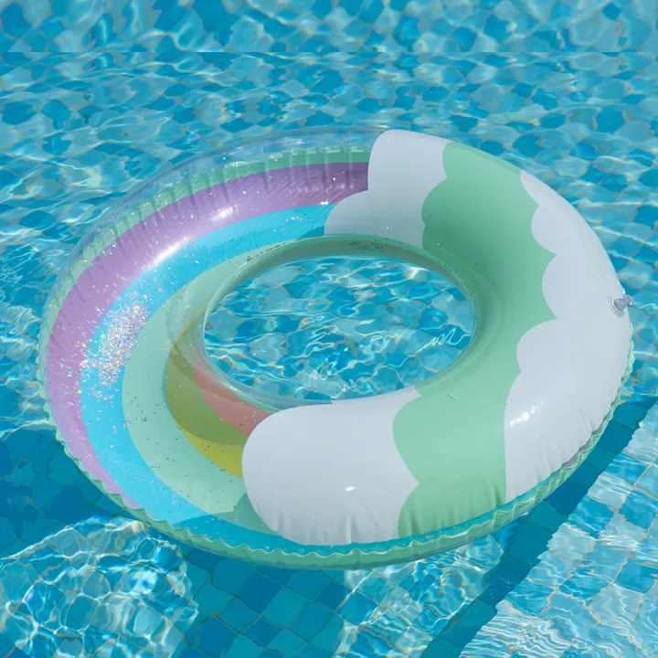 Jusenda Five Rainbow Clouds Swimming Ring Child Inflatable Pool Tube ...