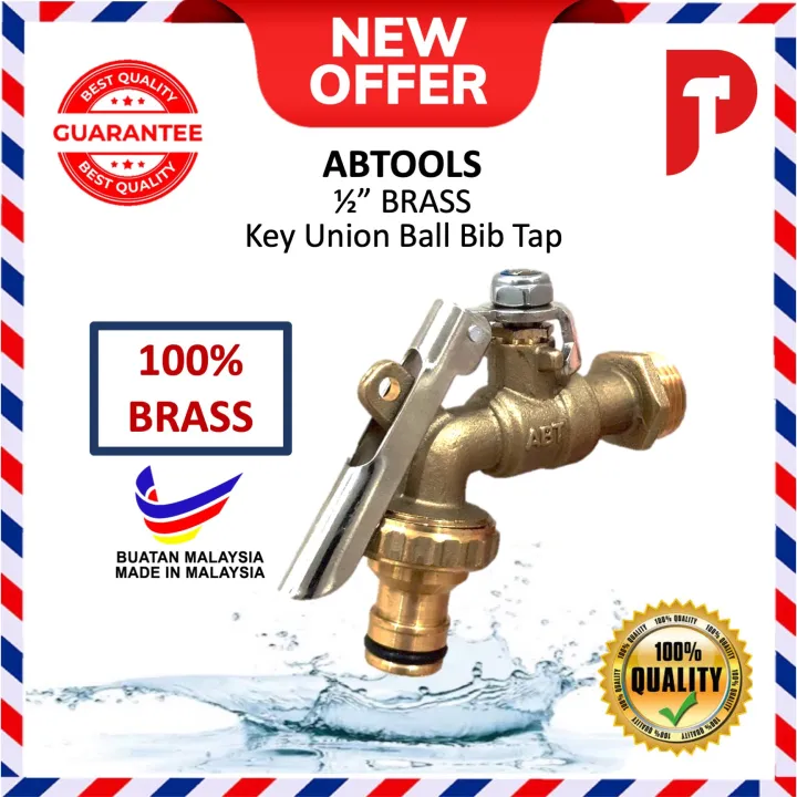 1/2" Key Union Ball Lockable Bib Water Tap Brass | Lazada