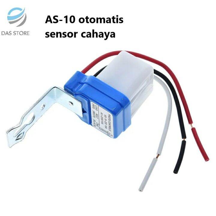 AS-10 Saklar Lampu Otomatis Sensor Cahaya 220VAC 12VDC 10A LDR Switch ...