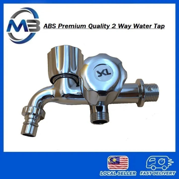 Plastic 2 Way Water Tap Round Headed 15 mm | Lazada