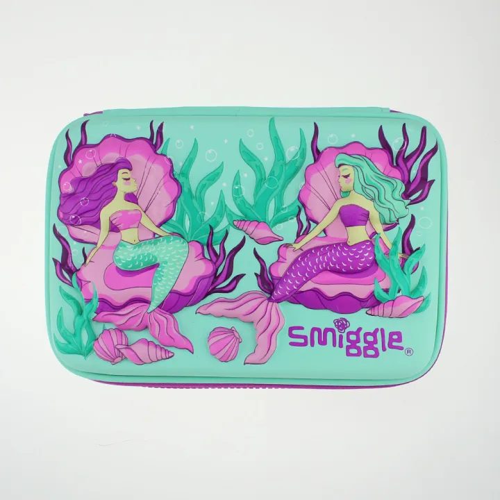 Smiggle กล่องดินสอสำหรับสาวการ์ตูน Mermaid 3D ปากกากล่องดินสอ Eva ...