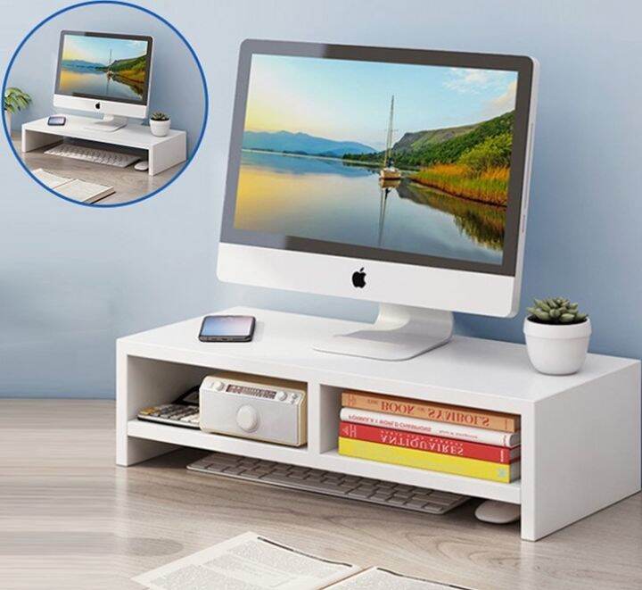 LENDO Computer Monitor Nadagdagan Rack Desktop Rack Monitor Rack Riser ...