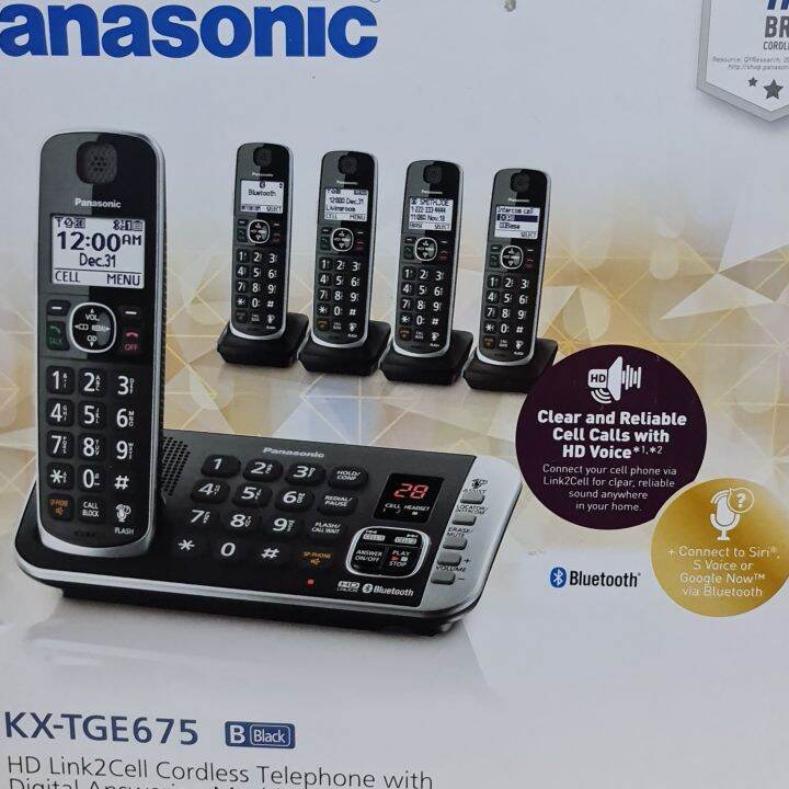 Panasonic KX-TGE675B DECT 6.0 Digital Technology Link to Cell | Lazada ...