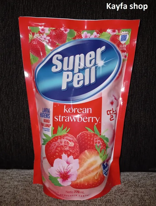 SUPER PELL Pembersih Lantai Korean Strawberry 770ml | Lazada Indonesia