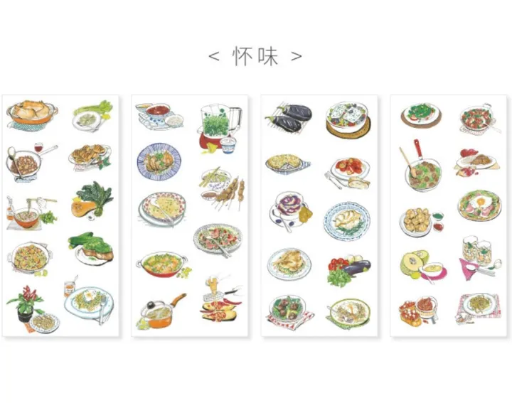 Asian Dishes Deco Stickers - 4 Sheets | Lazada PH