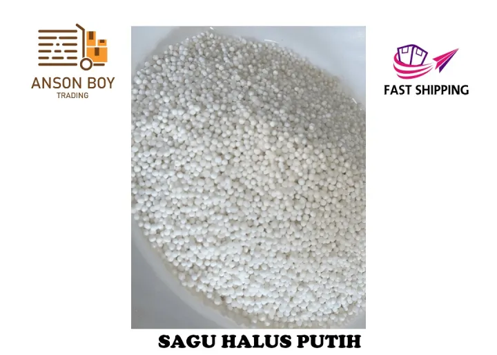 [READY STOCK] BIJI SAGU PUTIH HALUS&KASAR 250gram&500gram | Lazada
