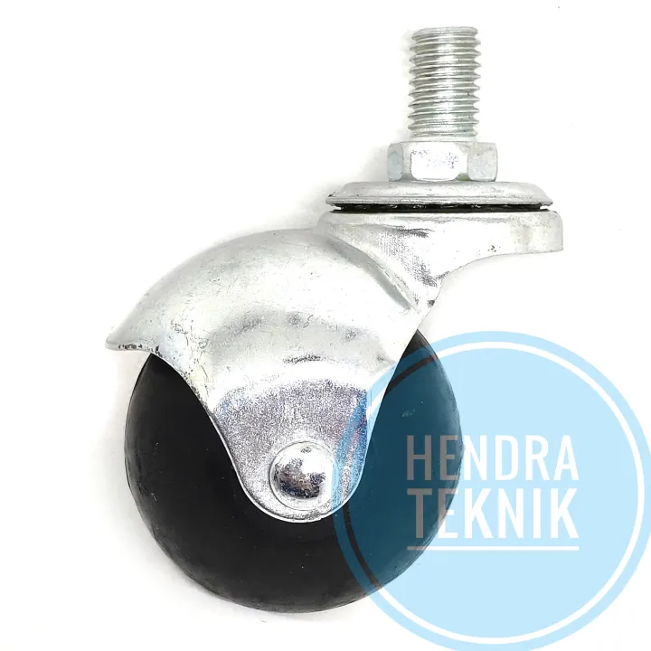 RODA KURSI BULAT 2" BAUT RODA CASTER MODEL TUSUK RODA KARET 50mm MURAH ...