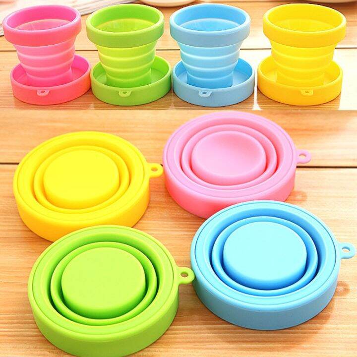 Outdoor portable collapsible retractable cup silicone cup eco folding ...