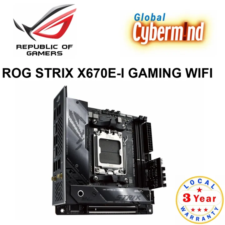 ASUS ROG Strix X670E-I Gaming WiFi AMD Ryzen™ AM5 ITX motherboard, 10 ...