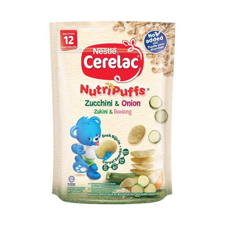 Nestle Cerelac Nutri Puffs Zucchini & Onion (25G) - Kukucak | Lazada