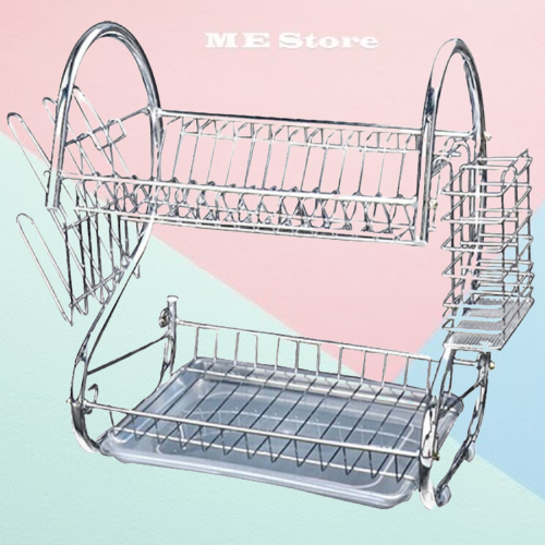 RAK PIRING STAINLESS / RAK PIRING 2 SUSUN / RAK PERALATAN DAPUR ...