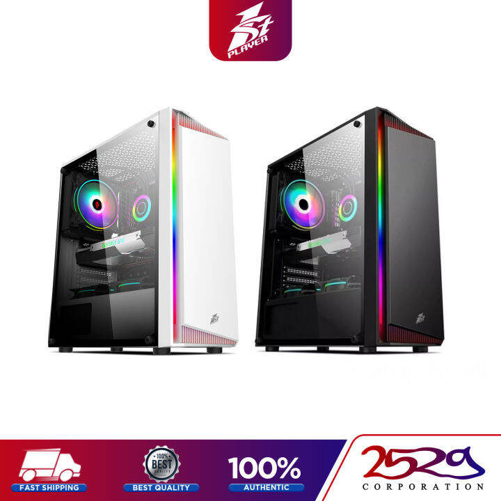 1STPLAYER | RAINBOW RB-4 MID-TOWER Gaming Case with Tempered Glass M ...