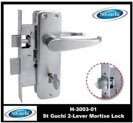 ST GUCHI H-3003-01 3003 2-LEVER MORTISE LOCK FOR WOODEN DOOR HANDLE ...